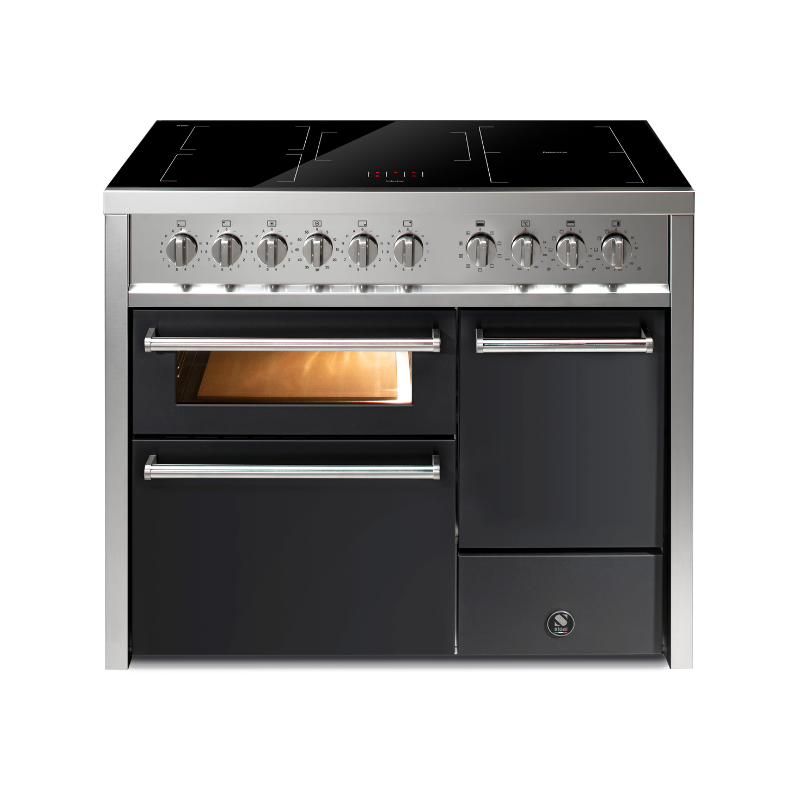 Steel Fornuis Enfasi 100/3 - Inductie Fornuis | EQ10FFF-5FIW Model 2026 ...